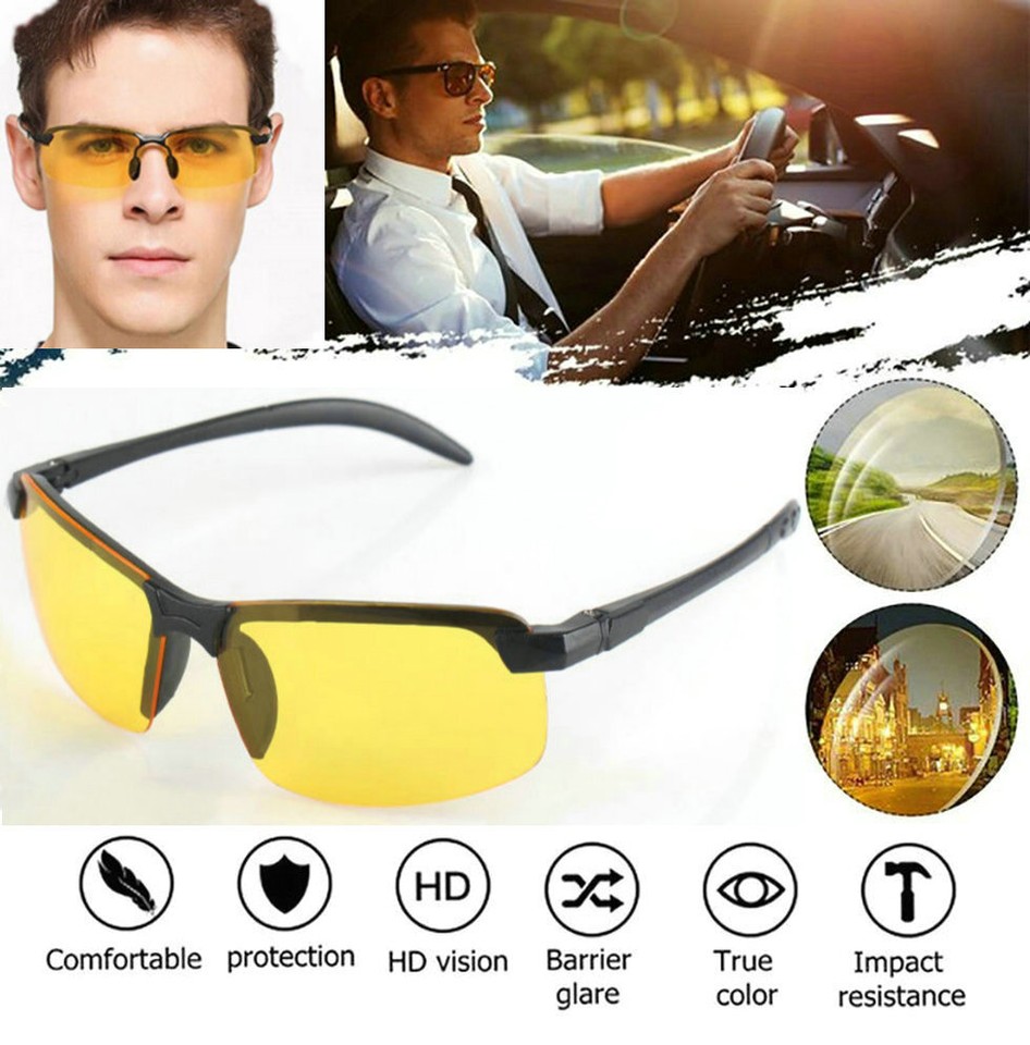 Anti Glare Day Night Vision Driving Goggles Sunglasses Car Night Driv ...
