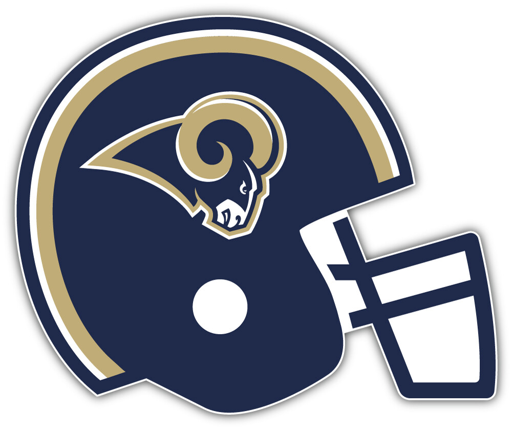 Los Angeles Rams Blue Helmet NFL Sport Car Bumper Sticker Decal "SIZES ...