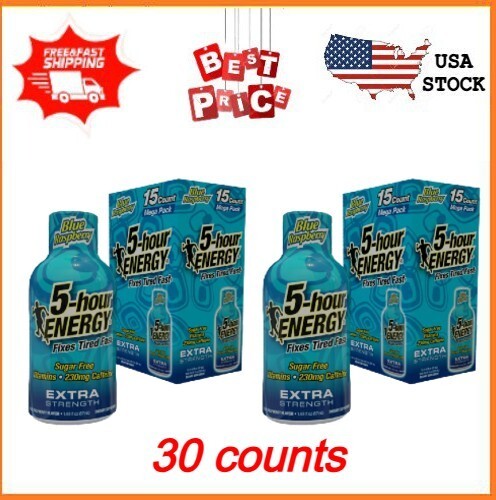 5-hour ENERGY Shot, Extra Strength, Blue Raspberry, 30 Count | eBay