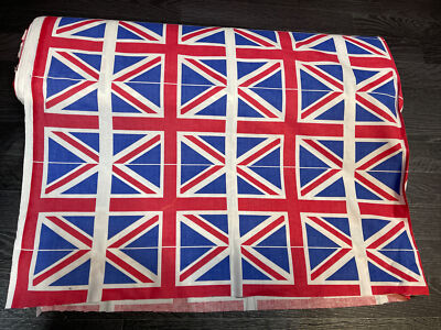 1M LARGE WOVEN UNION JACK FLAG COTTON UPHOLSTERY FABRIC 58" | eBay UK