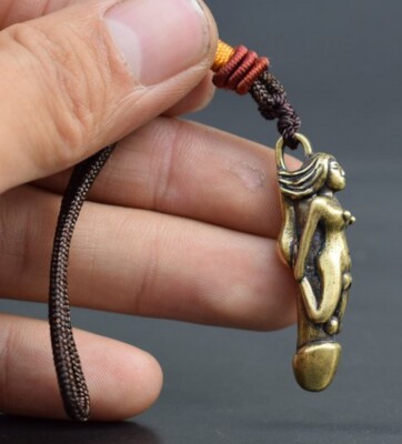 Solid Brass Lady Penis Statue Love Amulet Pendant Keychain | eBay