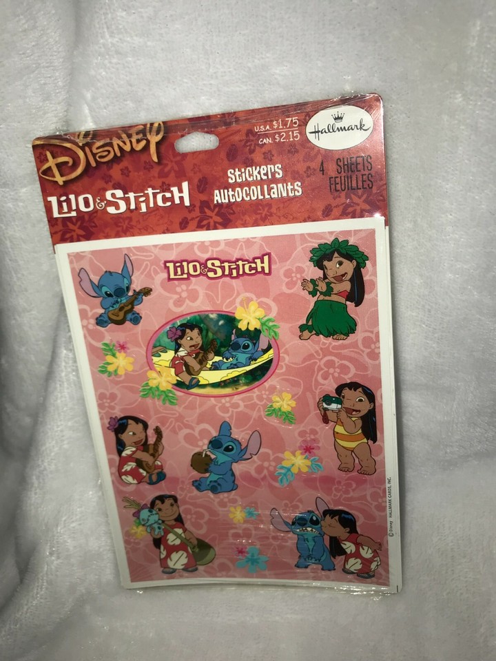 New Sealed Hallmark Disney Lilo & Stitch Stickers 4 Sheets | eBay