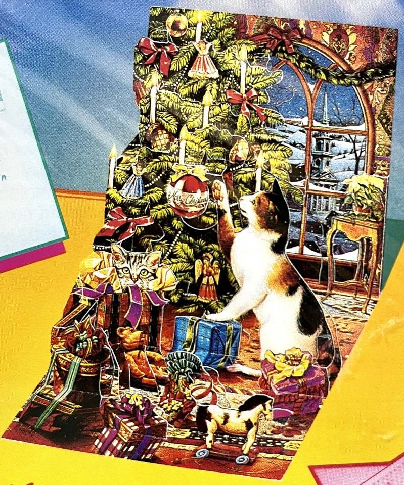 CHRISTMAS MISCHIEF 3D Pop-Up Christmas Greeting Card PopShots NEW CPS ...