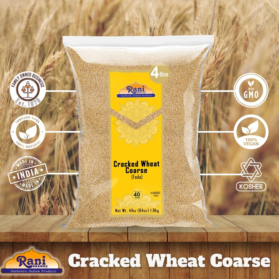 Rani Cracked Wheat Coarse (Fada / Commonly called Bulgur #2) 64oz (4lbs ...