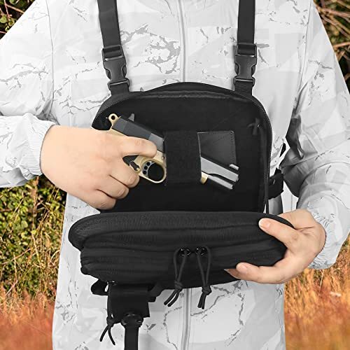 Conceal Carry Sling Bag Tactical Vest Rig Pack Chest Backpack Admin ...