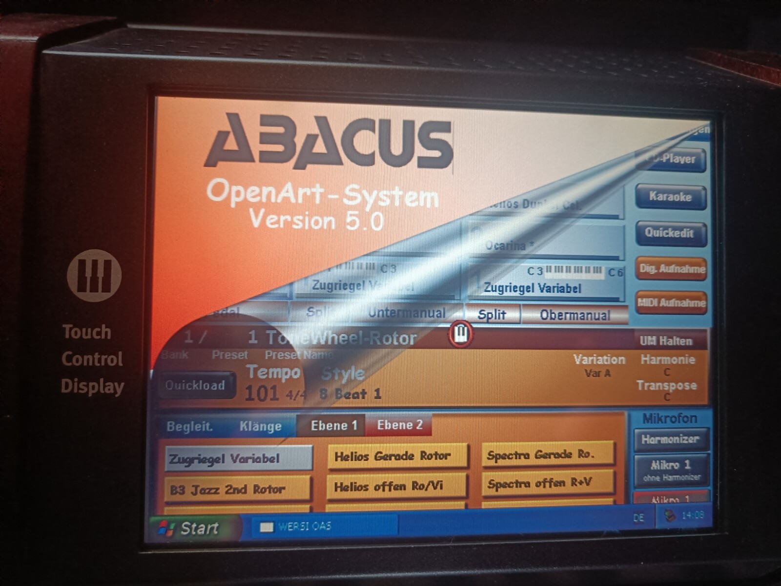 Wersi-Orgel Abacus KS1 , OAS5 System mit Windows, 2manualig, mit Sitzbank+Noten | eBay.de