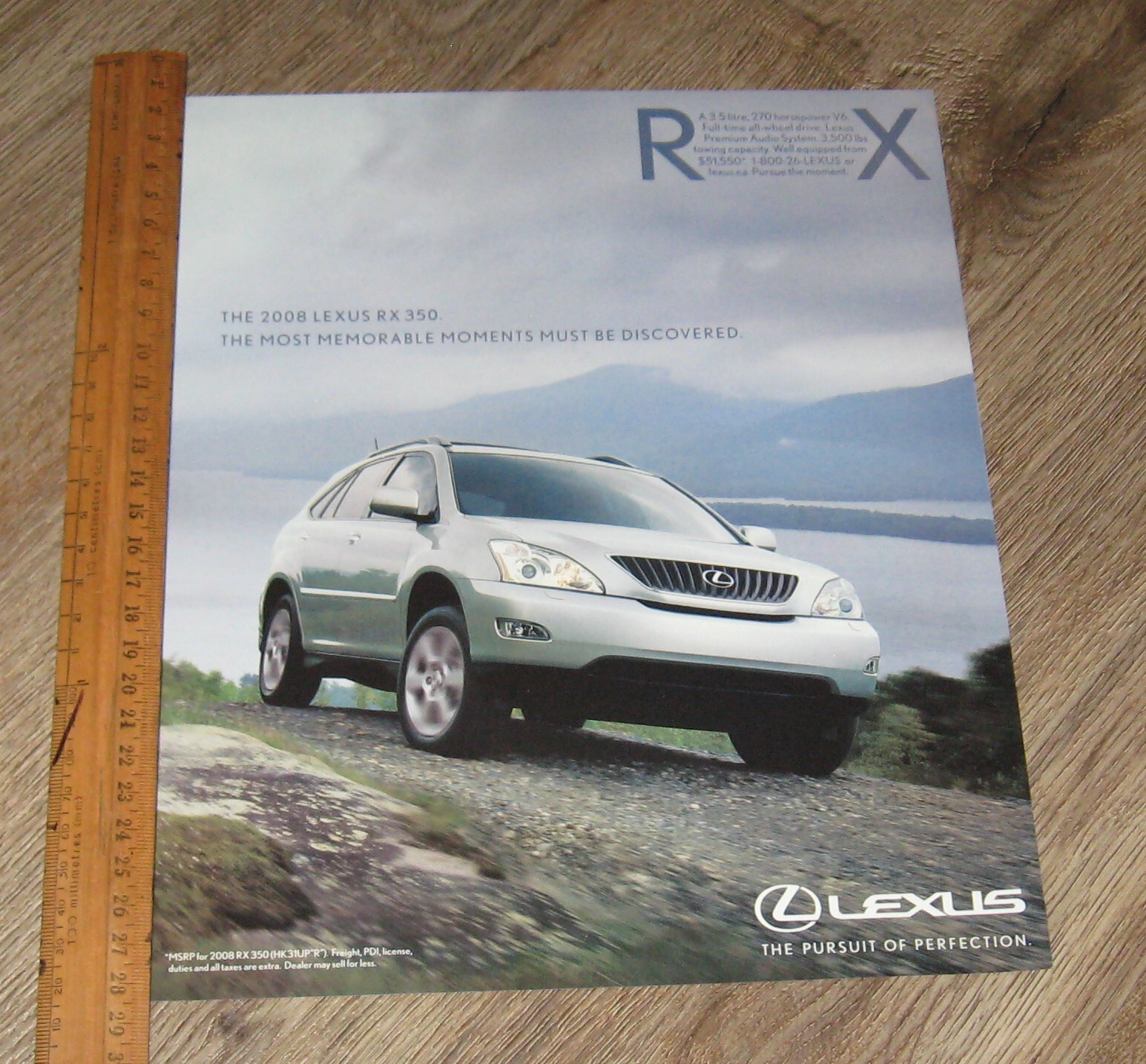 LEXUS Car AD 2008 RX 350 original ONE magazine page advertisement | eBay