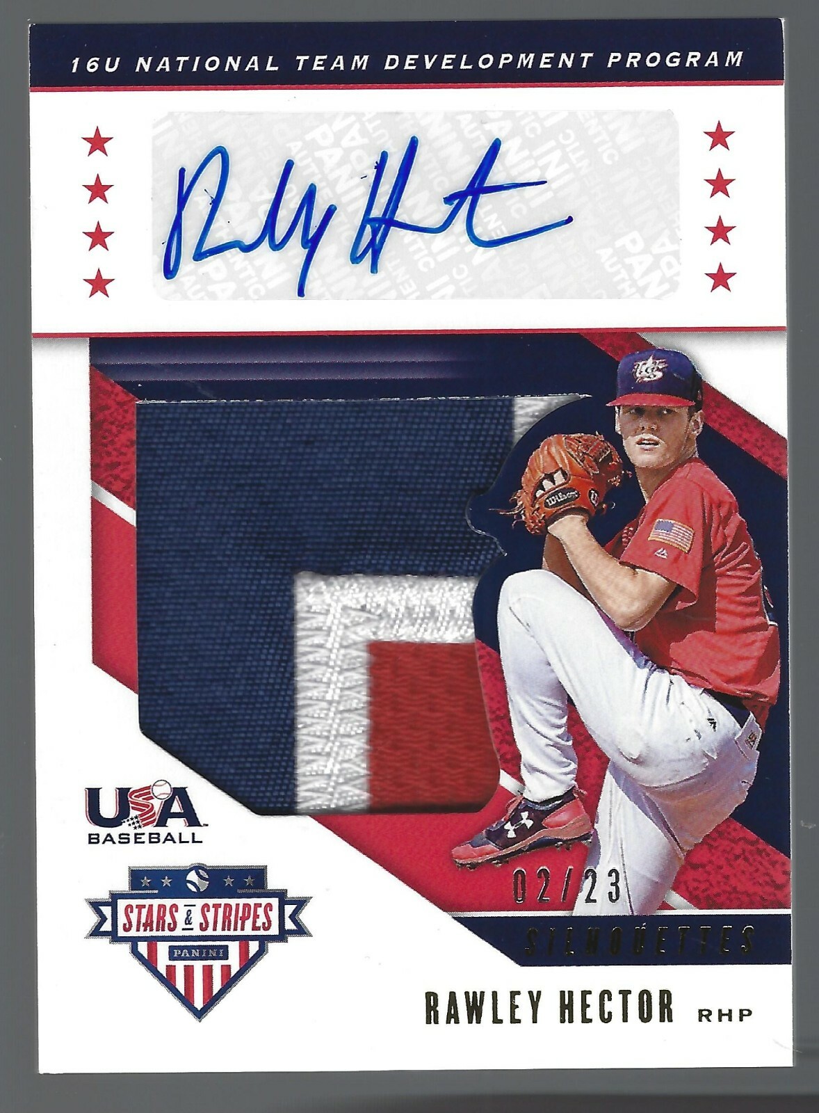 2019 USA Stars & Stripes Signatures Jerseys Prime #USA-EU Rawley Hector ...