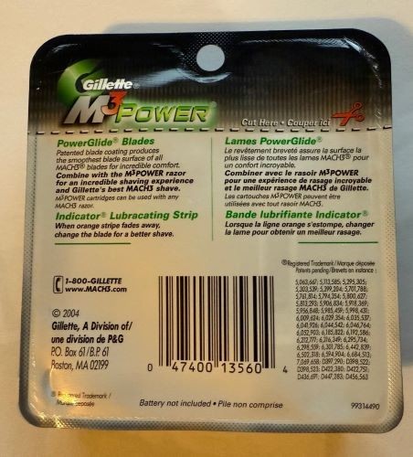 Gillette M3 Power Razor Blade Cartridges 8 Pack – New/Sealed - Genuine ...