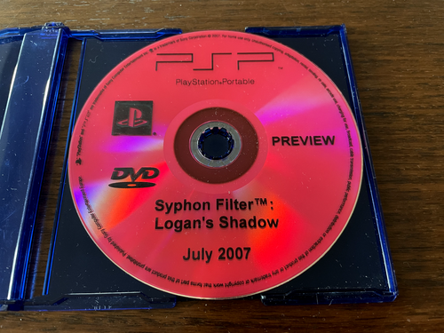 Syphon Filter Logans Shadow Preview Disc, Debug PlayStation Portable ...