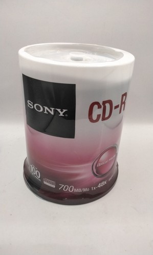 Sony 48X CD-R Media Disc 700 MB/Mo 100 Pack Sealed NEW | eBay