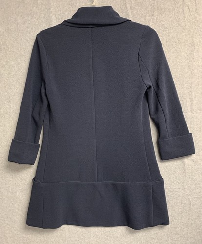 French Mauve Anthropologie Cardigan Blazer Suit Jacket Womens XS Navy ...