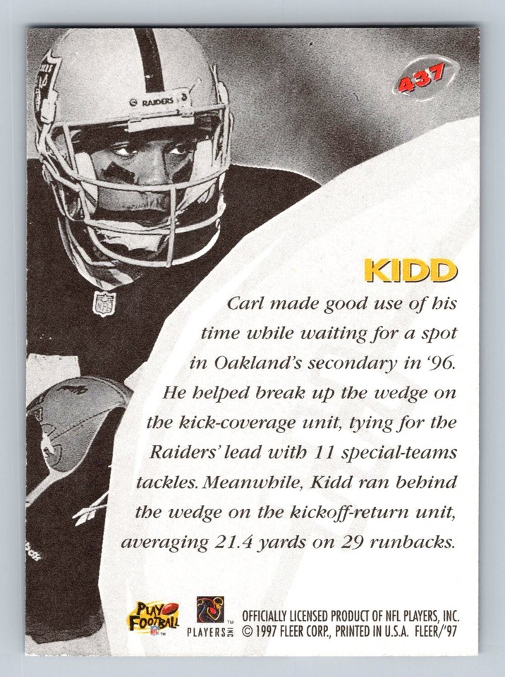 1997 Fleer #437 Carl Kidd NM/MT | eBay