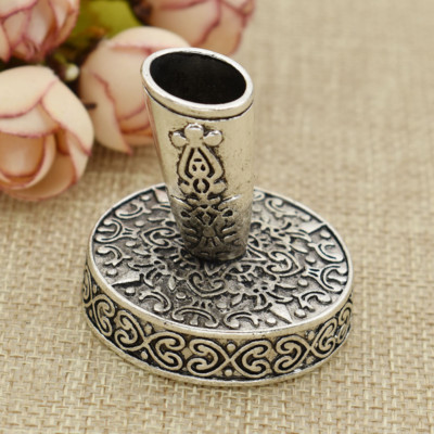 Office Pen Stand Continental Retro Dip Pen Socket Silver Carving Pen ...