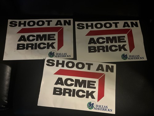 Vintage Dallas Mavericks Acme brick Sign | eBay