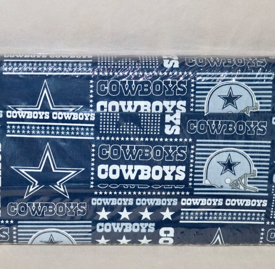 Dallas Cowboys ~ Patch Logo Pattern NFL Cotton Fabric 1/4 Yard 9” X 58 ...