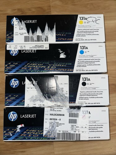 HP Laserjet 131A Genuine Ink Toner Cartridges Yellow Cyan Magenta Black ...