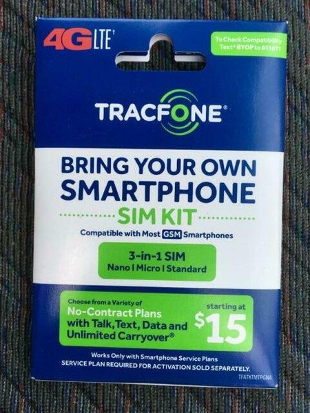 TracFone Keep Your Own Phone SIM Kit At&t GSM Most Compatible ...