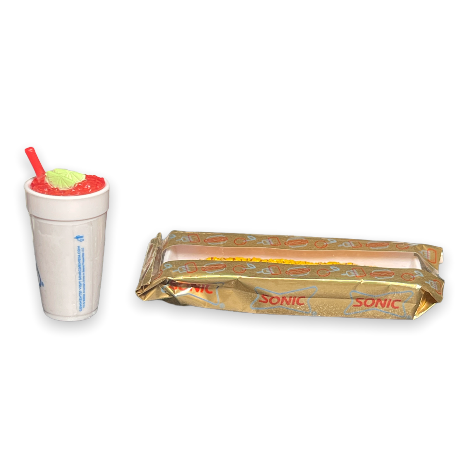 Set of 2 Mini Brands FOODIES Sonic Cherry Limeade & Gold Hot Dog Ultra ...