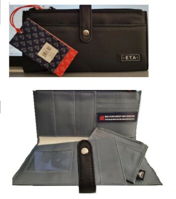 NEW in package ETA Woman's Rosetti Black Wallet RFID protection ...