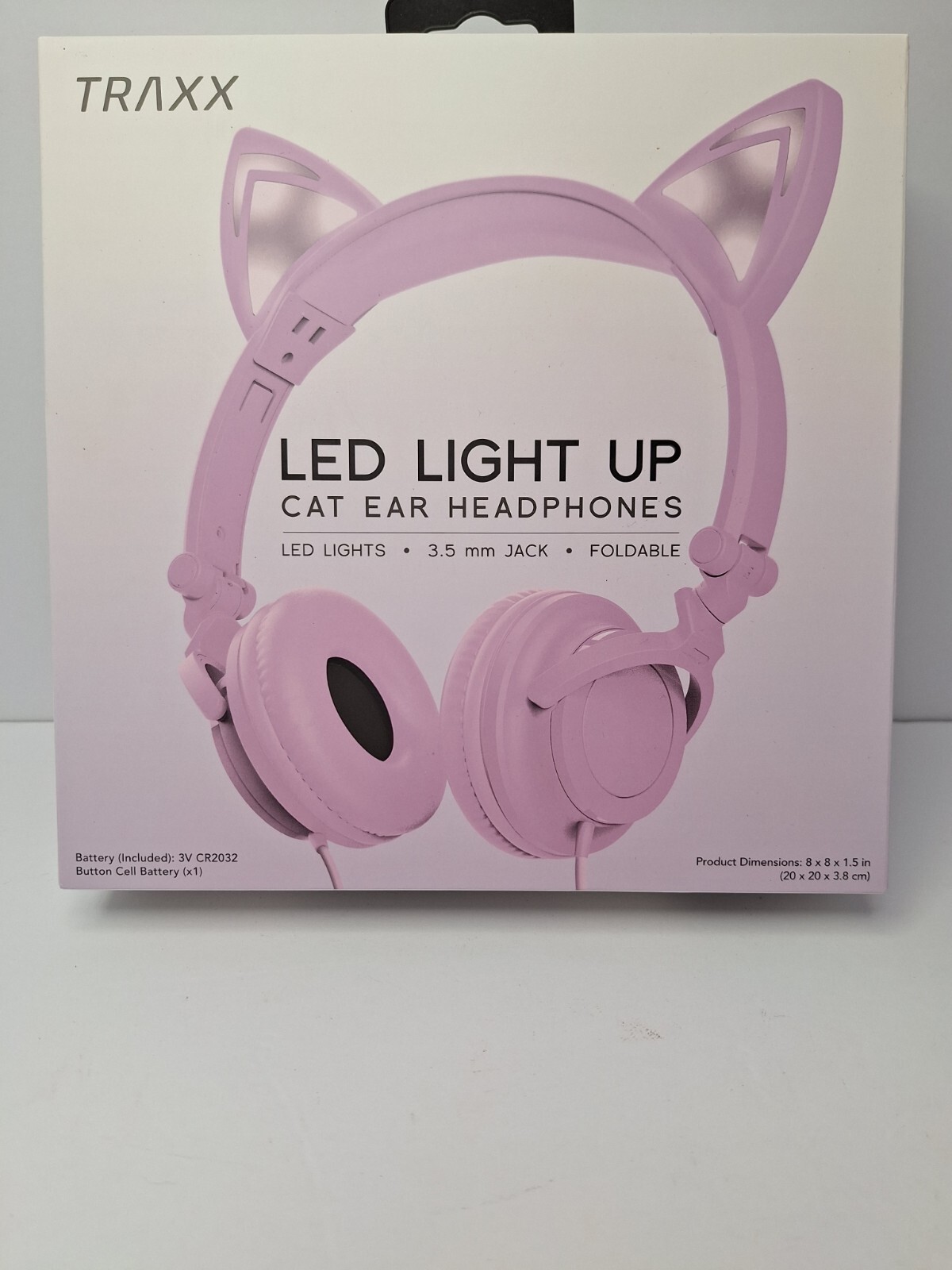 LED Light Up Pink Cat Ear Headphones 8x8” TRAXX Ships FAST for sale ...
