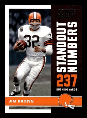 Jim Brown 2017 Score #8 Cleveland Browns Standout Numbers | eBay