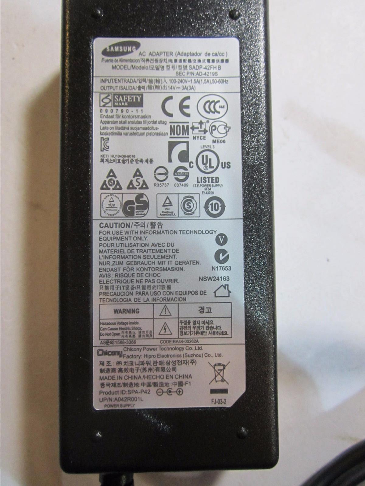 EU 14V 3A Samsung AC-DC Power Adapter for Samsung S24C300 24" LED ...