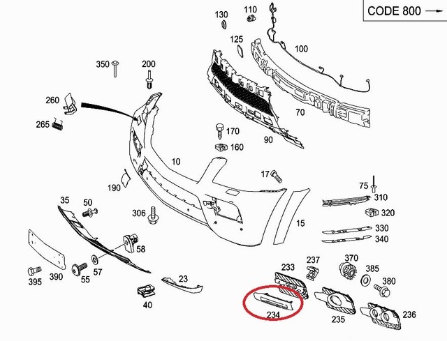 MB GL X164 Front Bumper Right Chrome Fog Light Trim A1648847422 Genuine ...