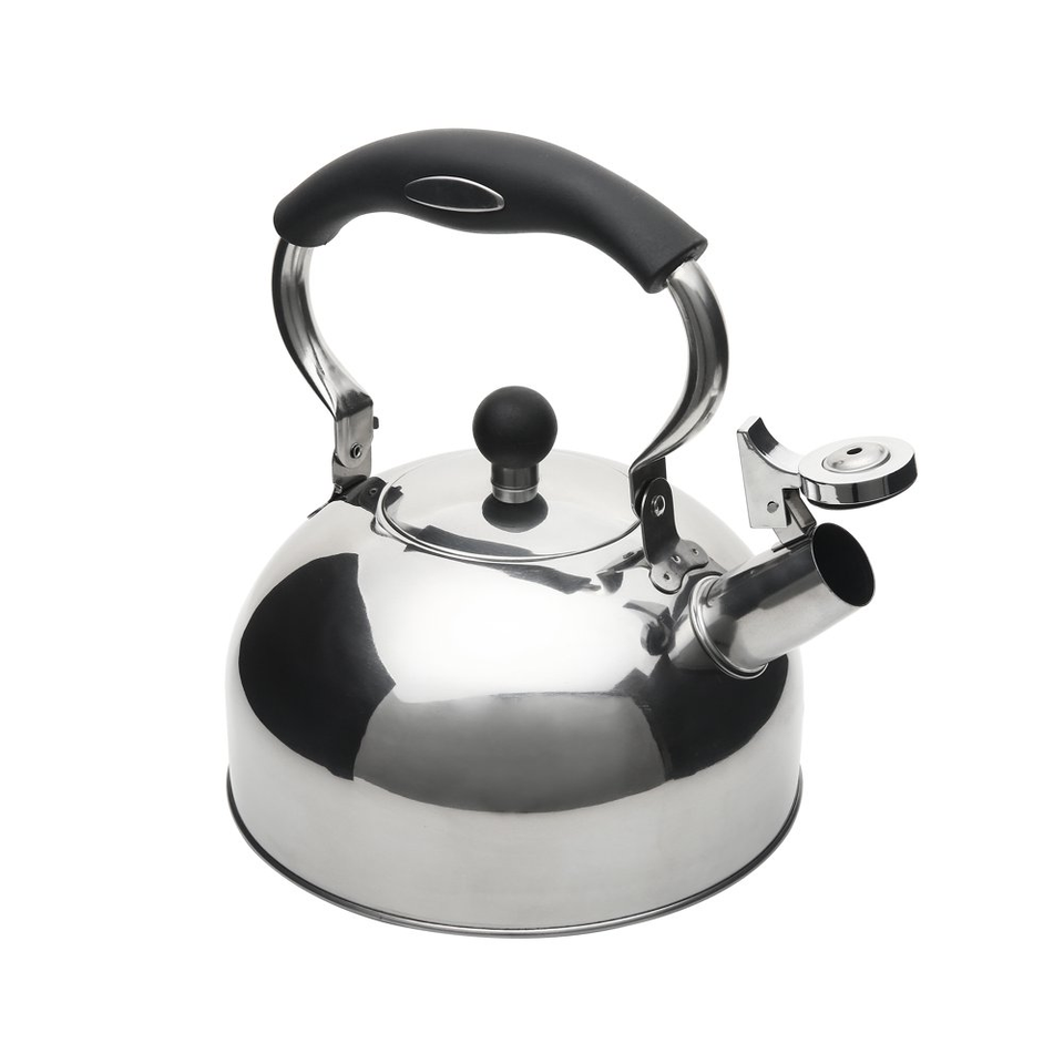 Stainless Steel Whistling Tea Kettle Max & Min Lines Coffee Tea Pot 2.5 ...