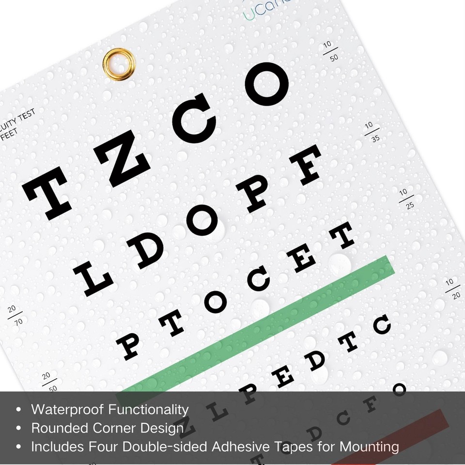 UCanSee Snellen Eye Chart Visual Acuity Chart for Eye Exams 10 Feet | eBay