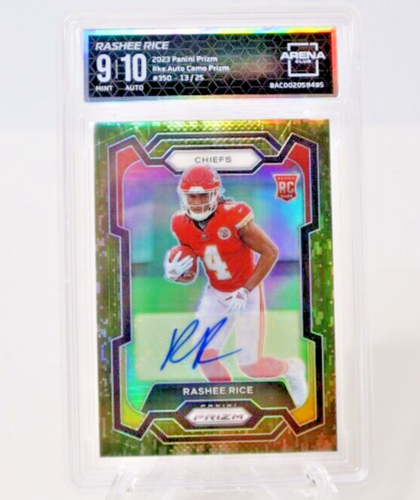 2023 Panini Prizm Camo Prizm Rookie Autograph Rashee Rice RC #350 #'d ...