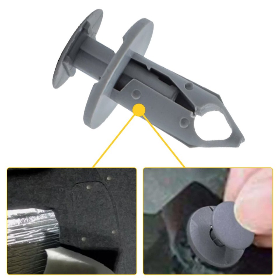 100x For VW Transporter T4 T5 T6 Longer Long Trim Panel Clips Grey ...