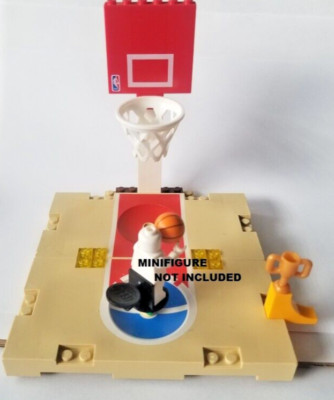 LEGO Basketball Court Net Red NBA Backboard Jump Shot Foul FREE BALL ...