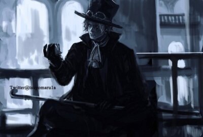 ONE PIECE sabo archway den mushi glasses off on Custom Gaming Mat Desk ...