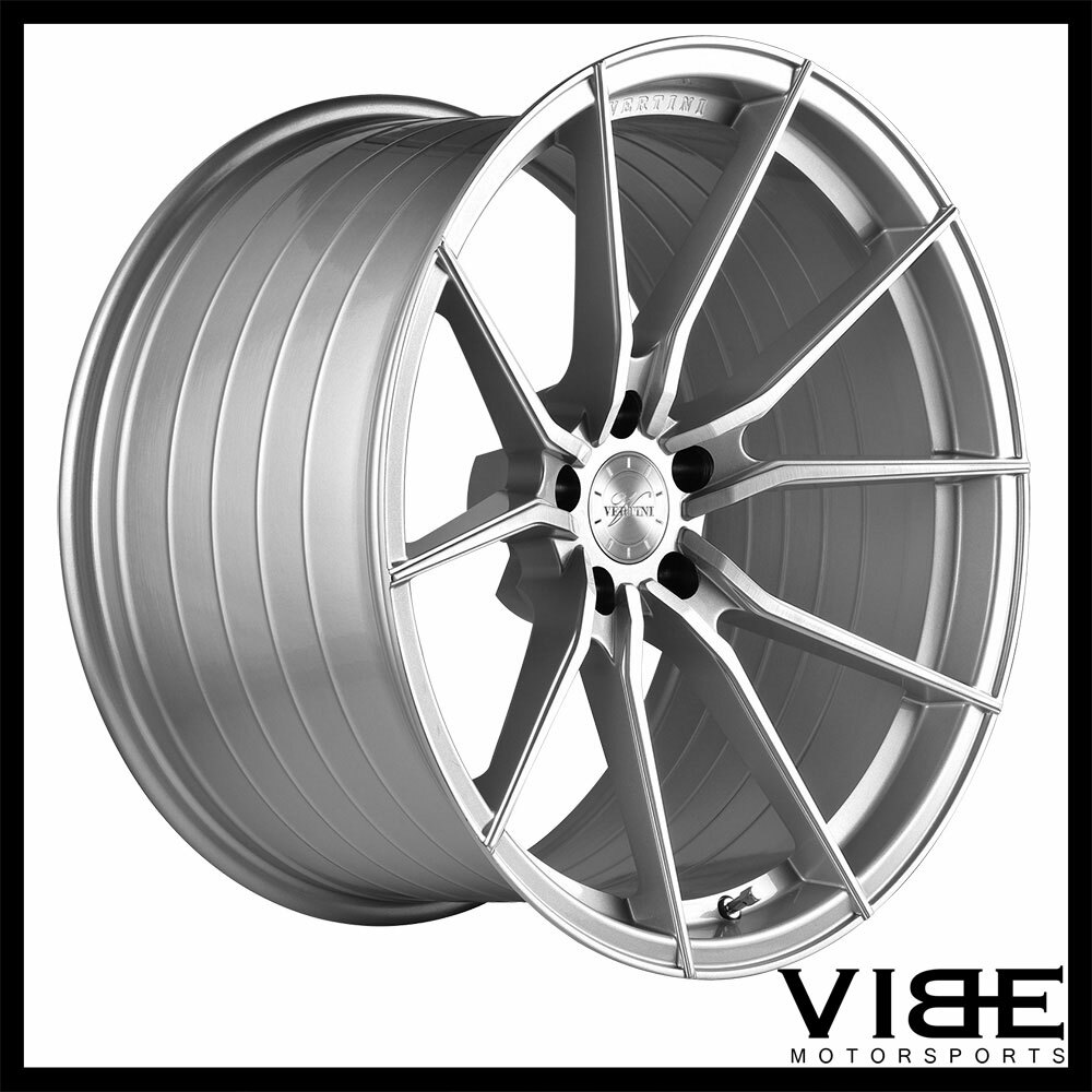 20" VERTINI RF1.2 FORGED SILVER CONCAVE WHEELS RIMS FITS FORD MUSTANG ...