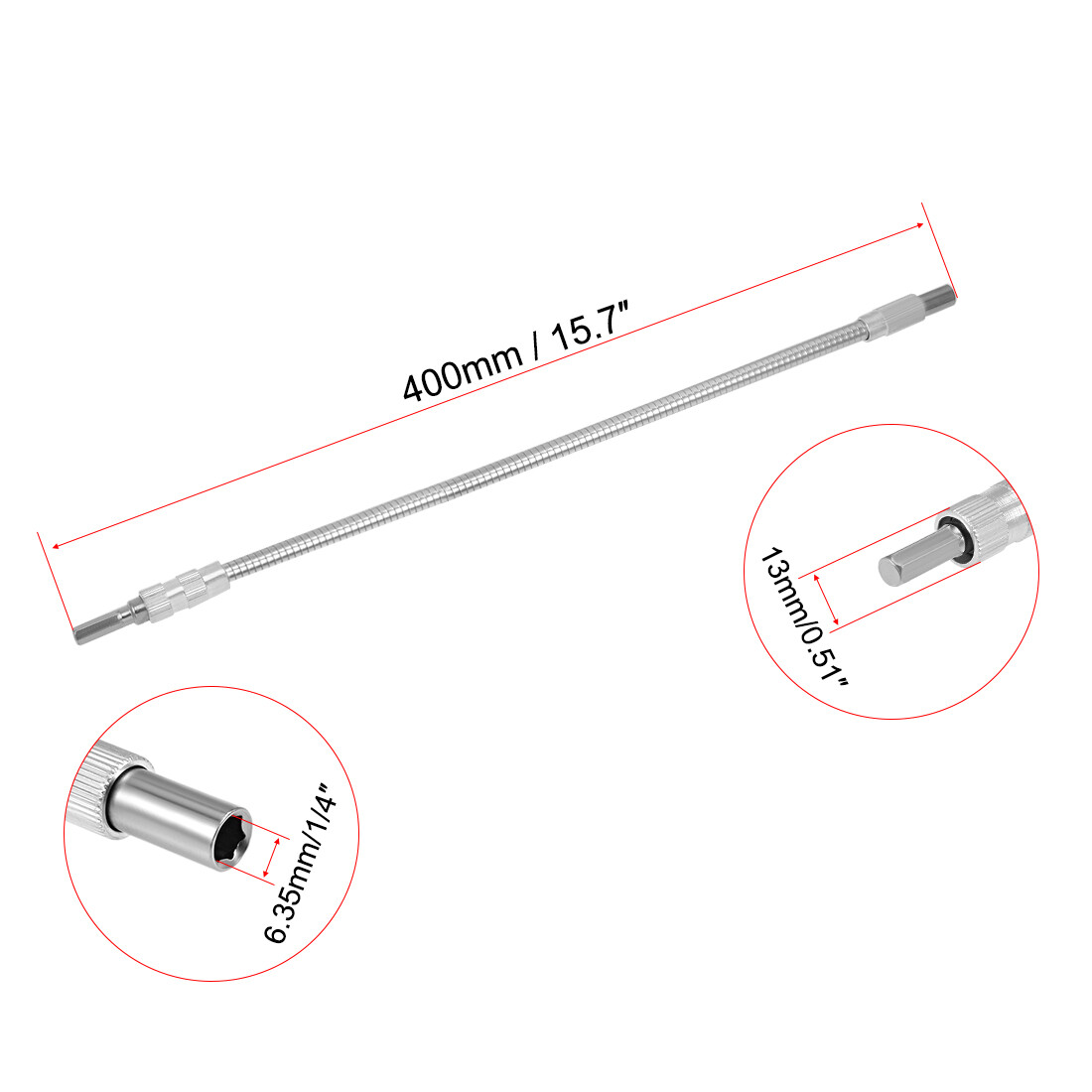 Flexible Extension Screwdriver Bit Holder Magnetic Extention Hex Shaft ...