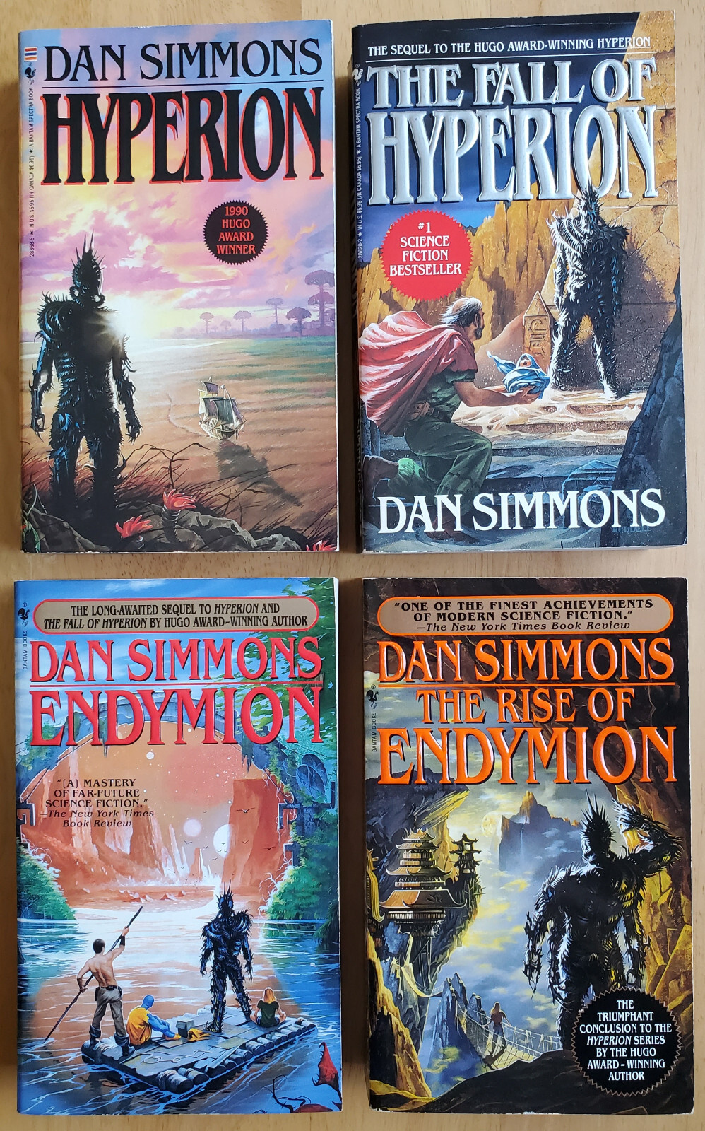 Dan Simmons: Hyperion, Fall Of Hyperion, Endymion, Rise Of Enymion (All ...