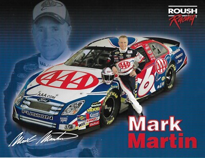 Mark Martin NASCAR AAA Ford Fusion Roush Racing Hero Card Signed NEW ...