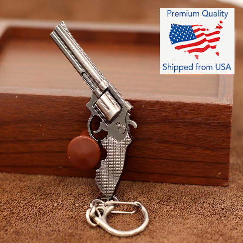 10 PCS Pack Lot - 357 Revolver Pistol Weapon Gun Keyring Keychain Key ...