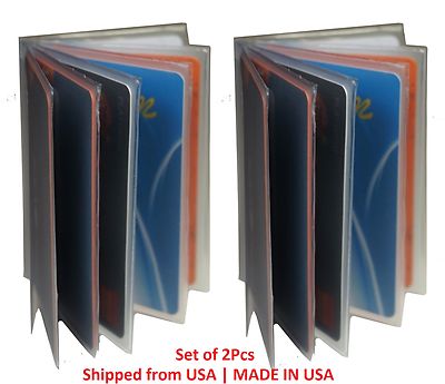 2 Plastic Wallet Insert Replacement Picture Card Holder Trifold 6Pg ...