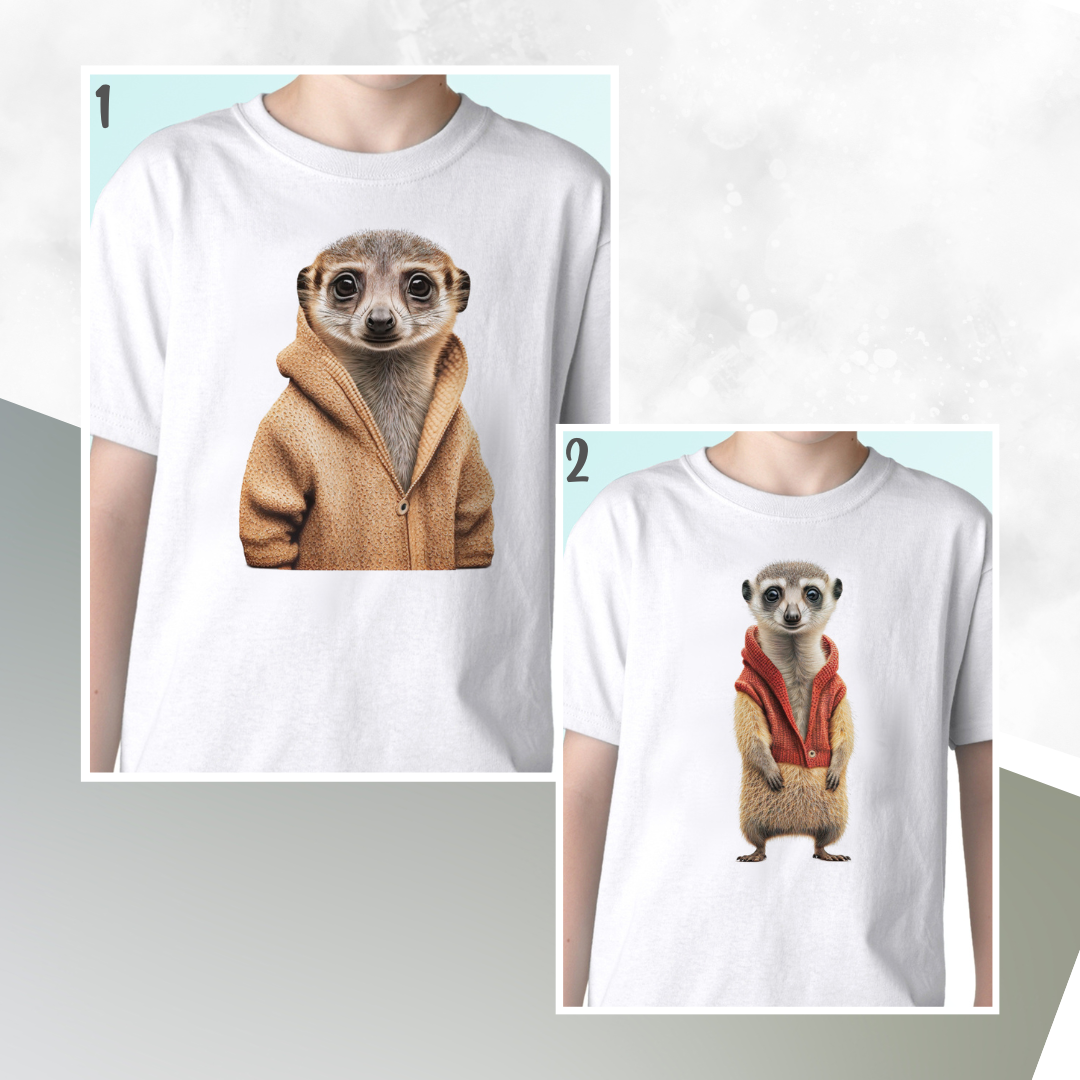 Meerkat t shirt suricate fantasy top funny animal gift mens womens kids ...