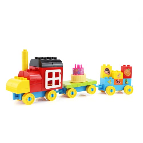 Kids 51 Piece Train Set Building Block Colourful Educational Toy ...