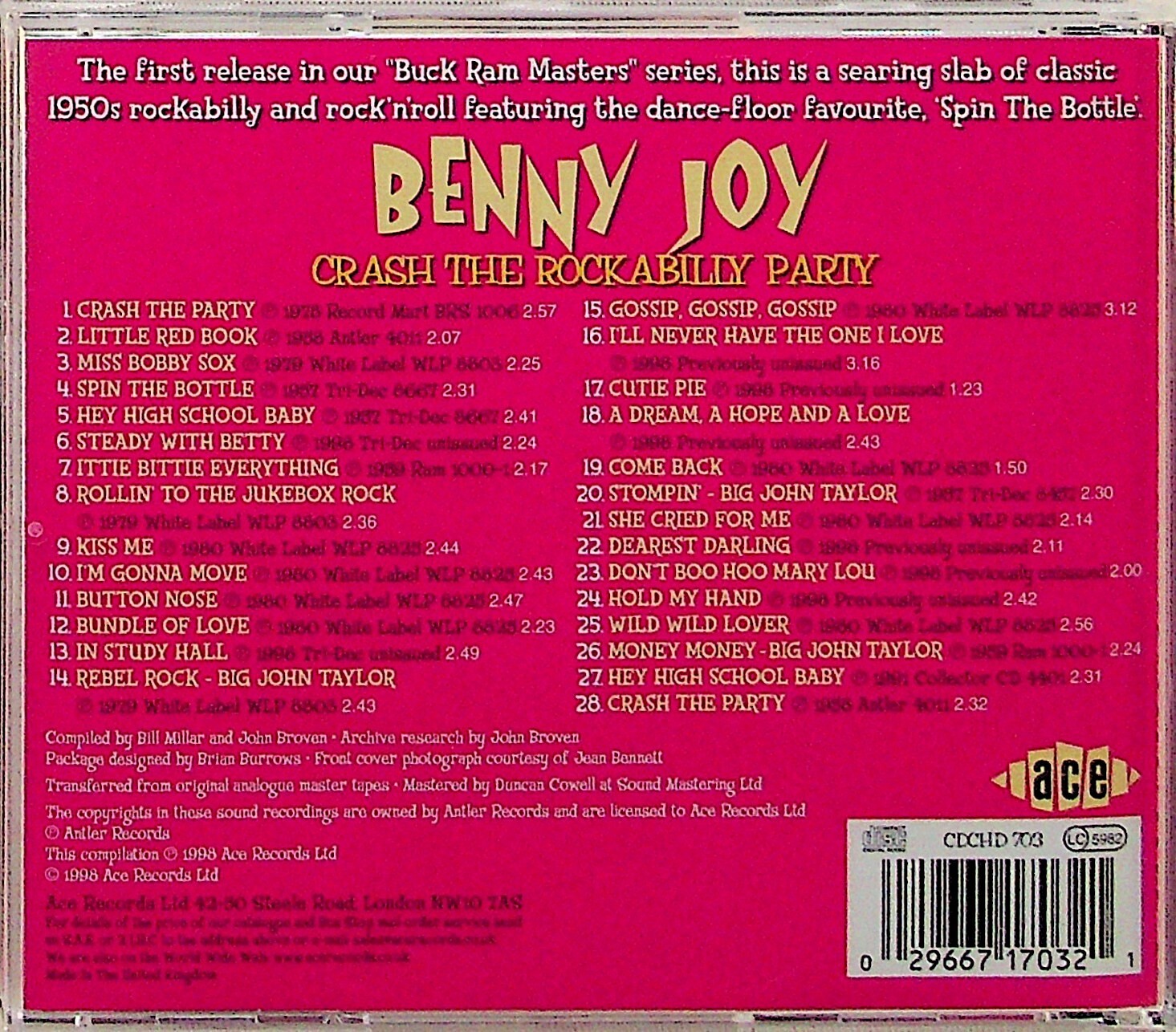 Crash the Rockabilly Party by Benny Joy (CD, 1998) for sale online | eBay