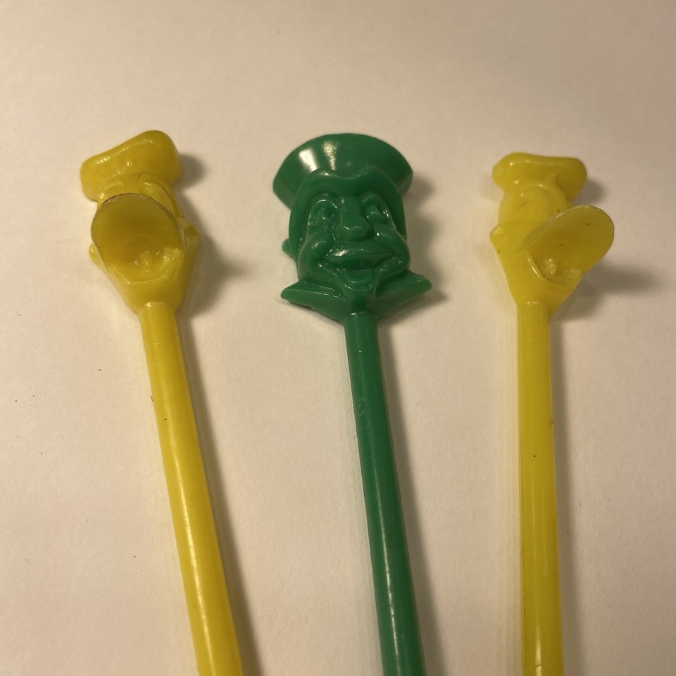 Vintage Donald Duck Jiminy Cricket Stir Sticks Walt Disney 4.5” Lot Of ...