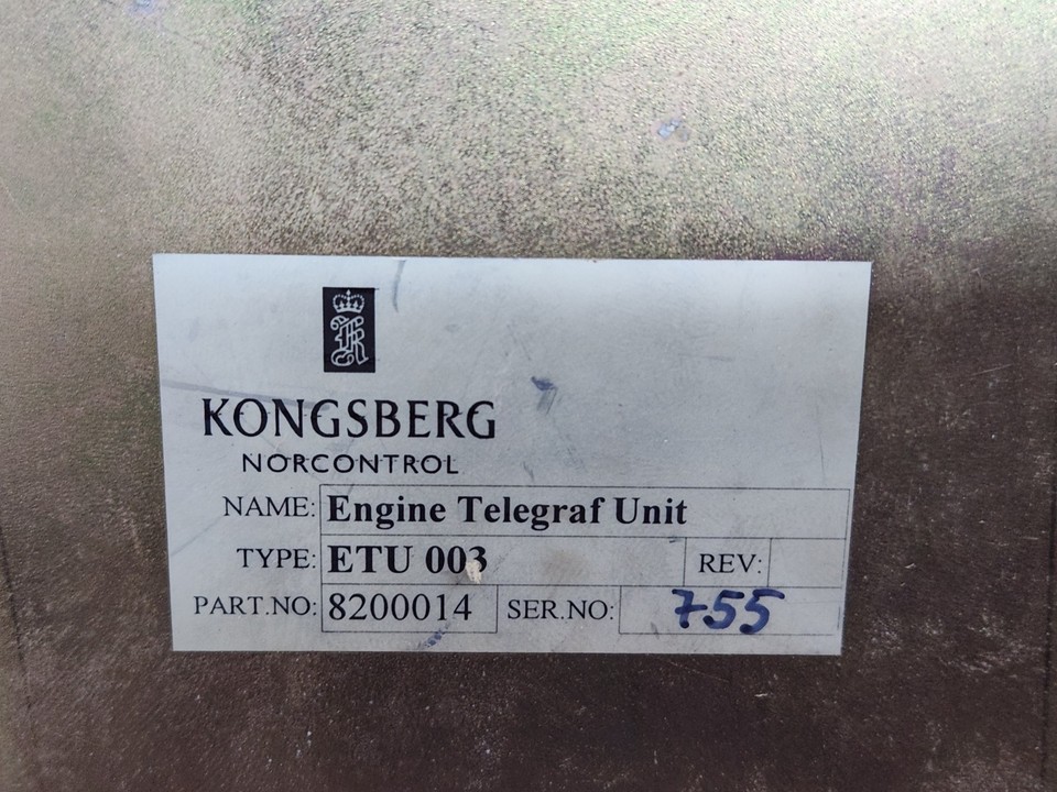 KONGSBERG NORCONTROL ETU 003 ENGINE TELEGRAPH UNIT WITH LIVER 8200014 ...