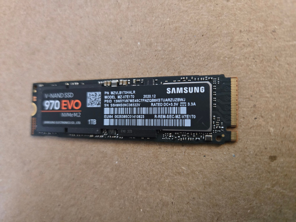 SAMSUNG 970 EVO 1-TB SSD-NVMe M2 SSD-MODEL MZ-V7E1T0- 1TB SSD | eBay