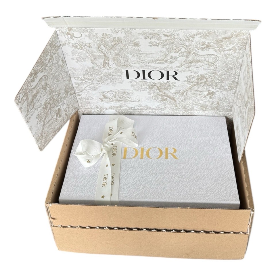 Dior White Gold Collectible Gift Box & Matching Ribbon Tissue Paper ...