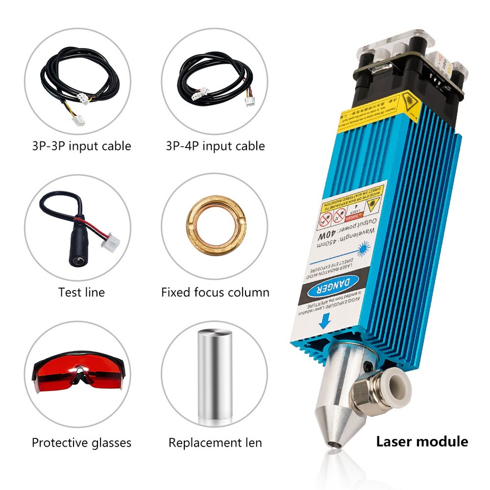 40W Laser Head with Air Assist For Laser Engraving Machine CNC Router ...