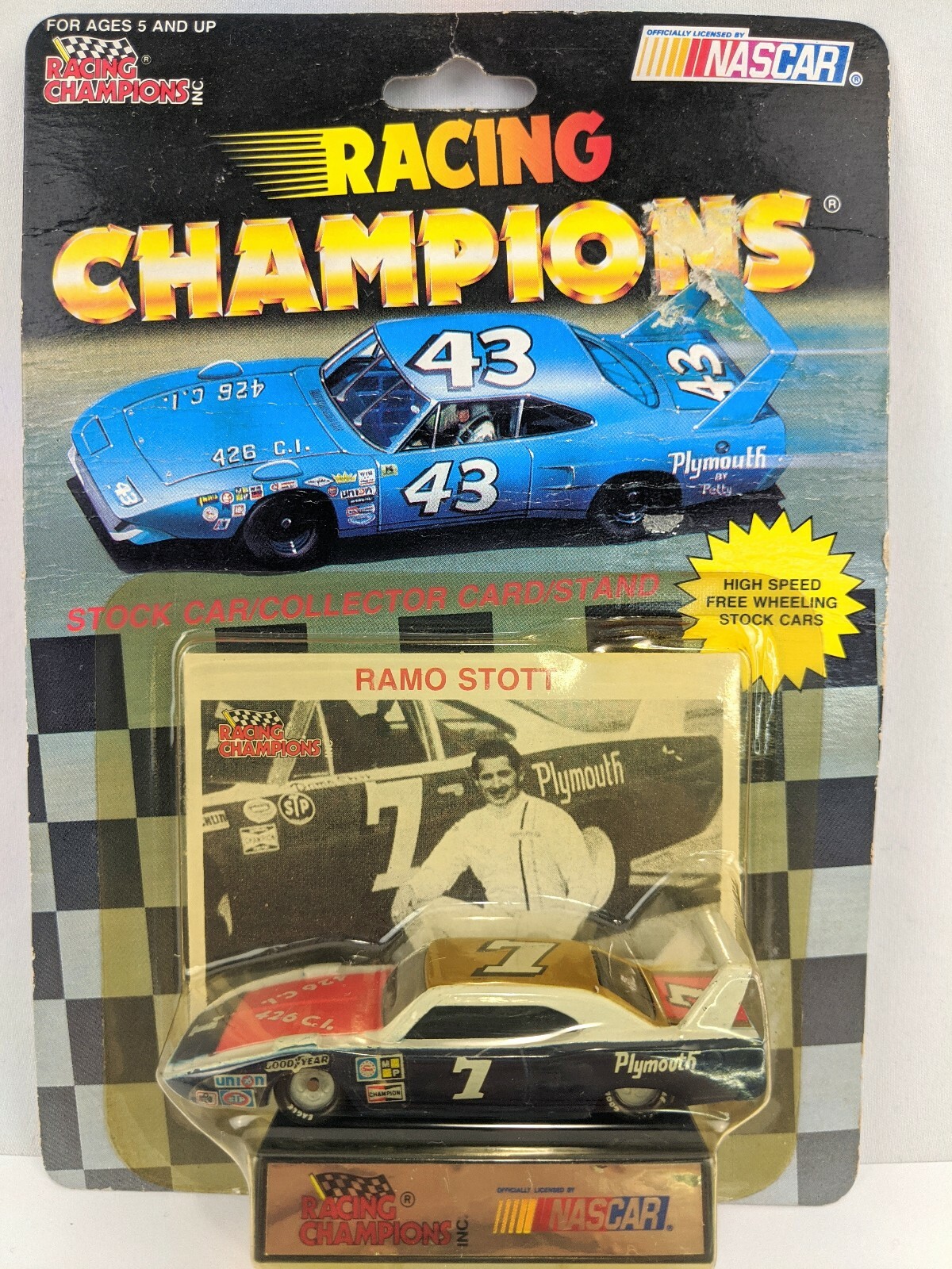 Nascar Car Ramo Stott #7 Plymouth Superbird Goodyear 1991 Racing ...