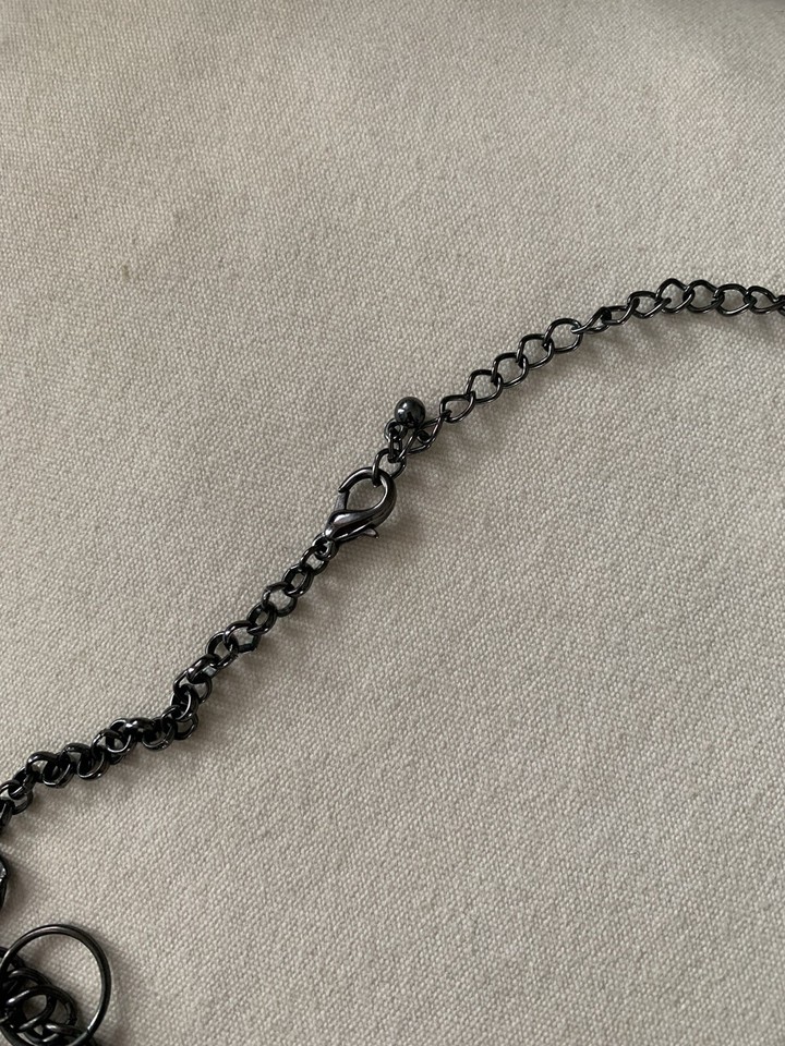 Women’s Necklace Pewter Color w/ Purple Stones Costume Jewelry. Total ...